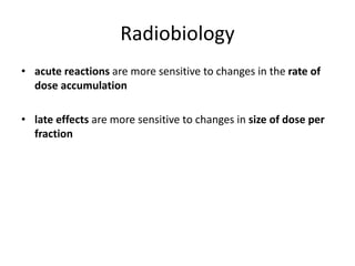 Altered fractionation schedules in radiation oncology | PPTX