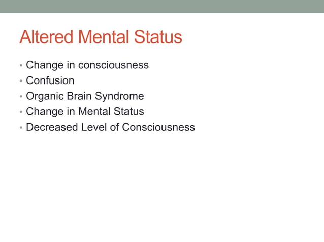 Altered Mental Status | PPTX