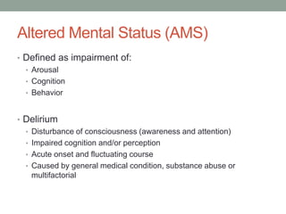 Altered Mental Status | PPTX