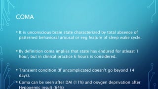 Altered consciousness, gcs, coma | PPTX