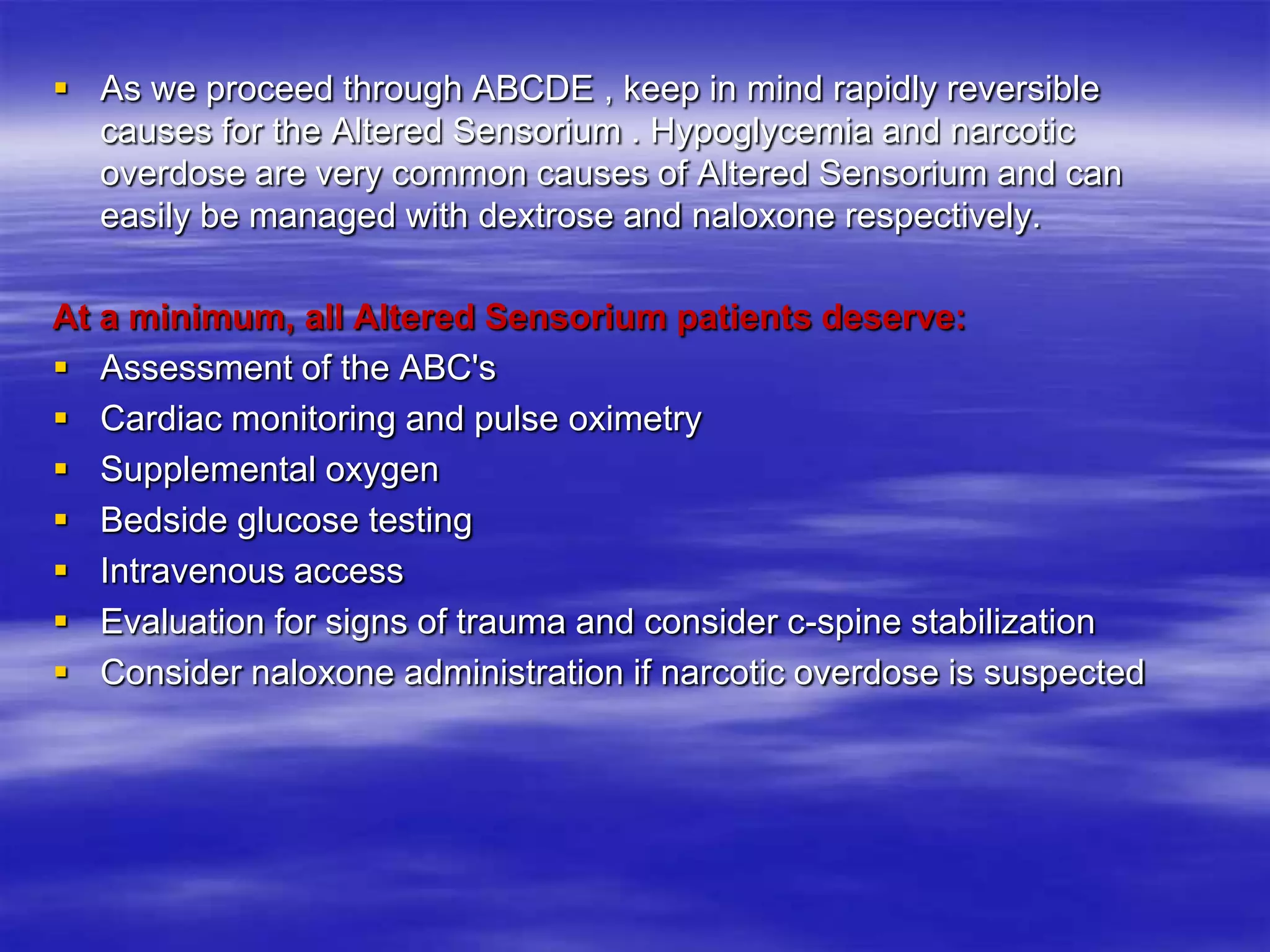 Altered sensorium | PPTX