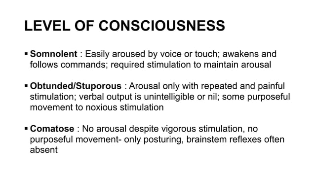 ALTERED SENSORIUM PPT.pptx | Brain and Nervous System Disorders ...