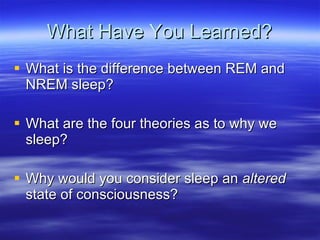 Altered states of consciousness | PPT