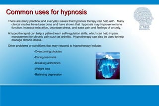 Altered states of consciousness hypnosis | ODP