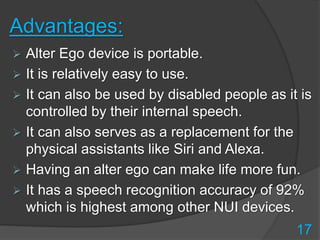 AlterEgo Device PPT | PPTX