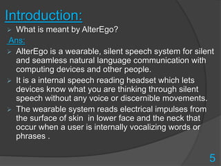 AlterEgo Device PPT | PPTX