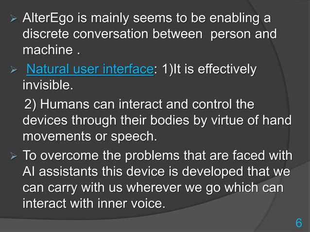 AlterEgo Device PPT | PPTX | Computer Peripherals | Computing