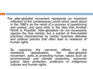 Alter Globalisation | PPT