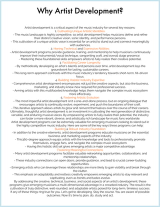 Alter Magazine Volume 5 Why Artist Development | PDF