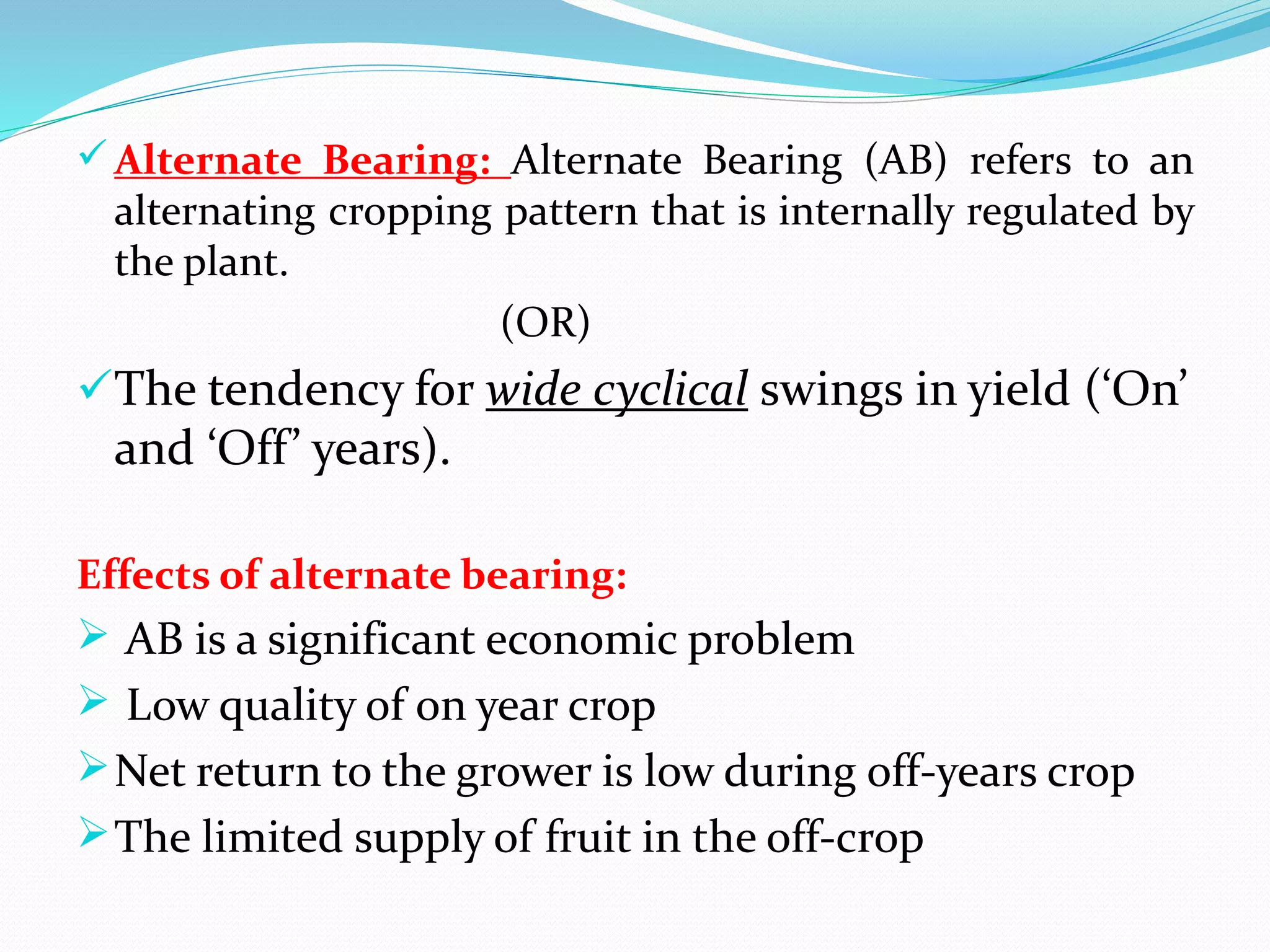 Alternate bearing in mango and apple | PPTX
