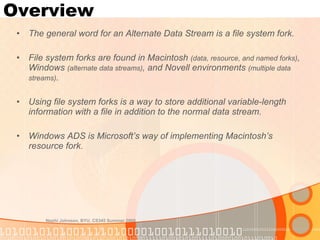 Alternate Data Streams | PPT