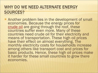Alternate Energy Sources | PPT