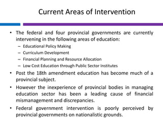 Alternate forms of government intervention in education | PPTX ...