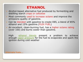 Alternate fuels ppt | PPTX