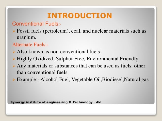 Alternate fuels ppt