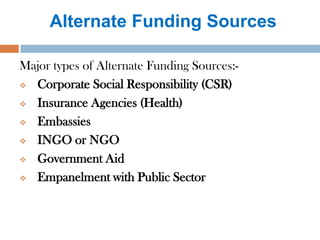 Alternate funding sources in eye care | PPTX