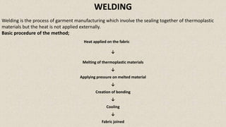 Alternate method of joining in Apparel sector | PPTX