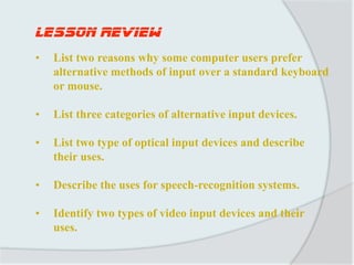 Alternate methods of input | PPT