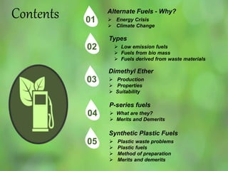 Alternate synthetic fuels | PPT