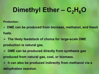 Alternate synthetic fuels | PPT