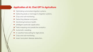 Alternate System, AI, Chat GPT.,Future of Agriculture | PPTX
