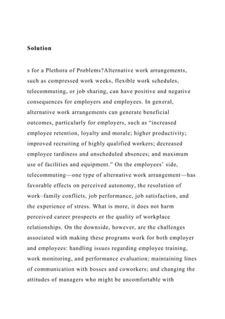 Alternate Work ArrangementsVarious alternative work arrangements exi.docx