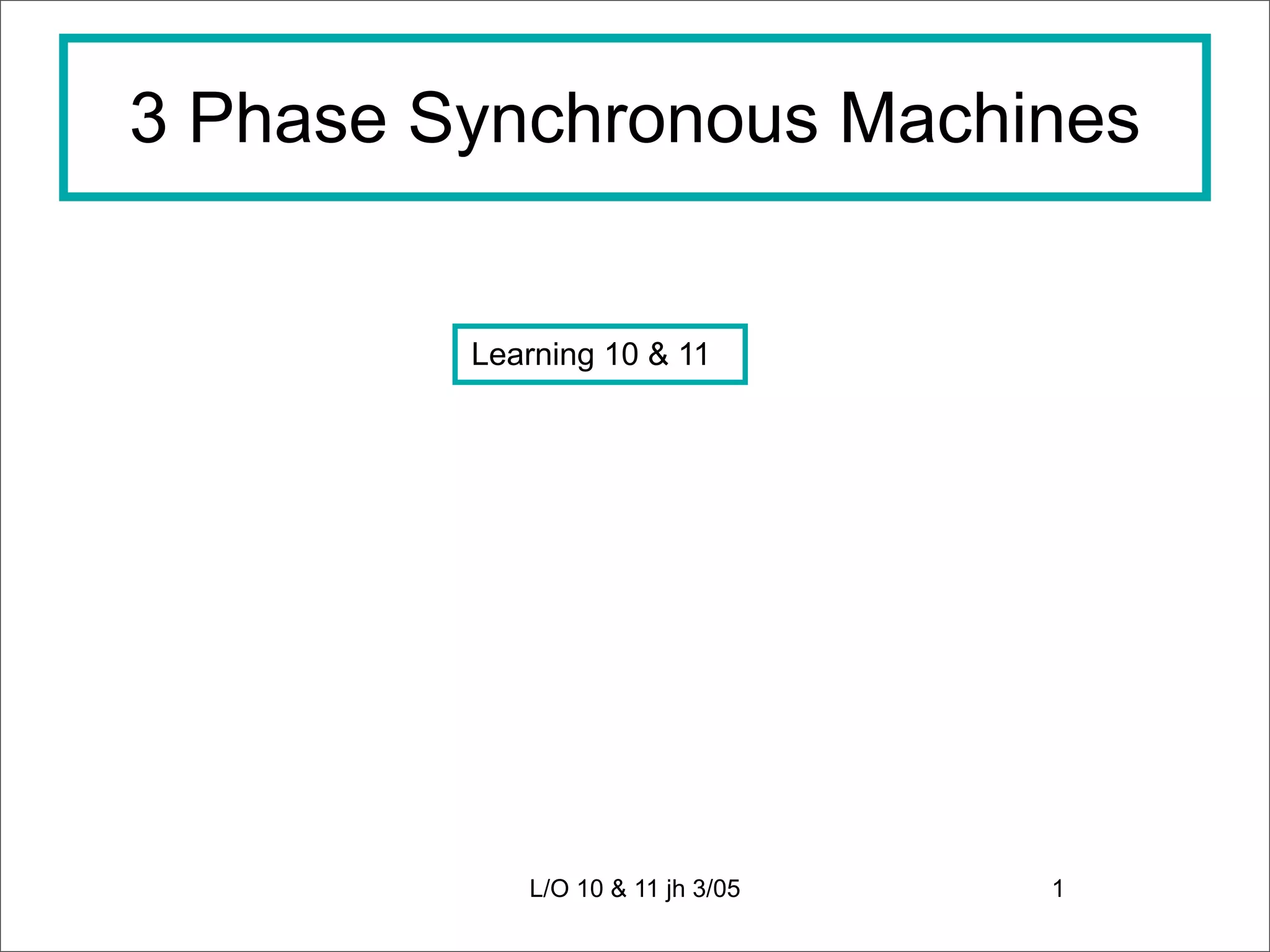 Alternating Current Machines 10&11 | PDF