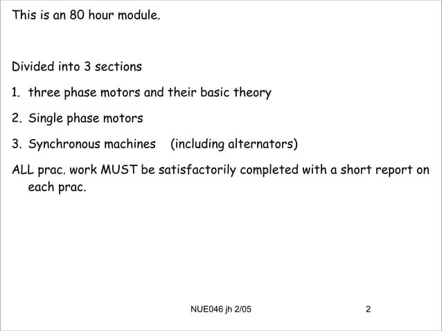 Alternating Current Machines 1a | PDF