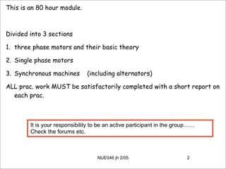 Alternating Current Machines 1a | PDF