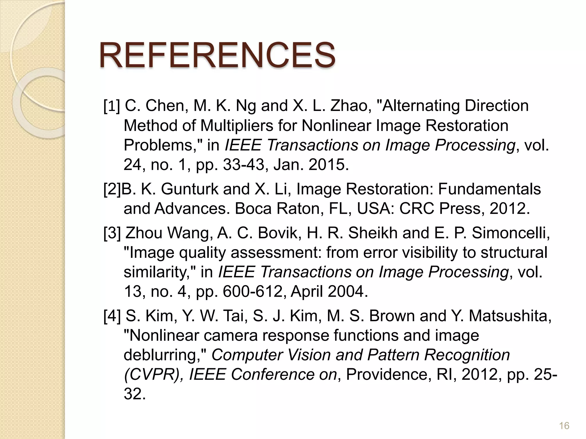 Alternating direction-method-for-image-restoration | PPT