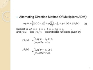 Alternating direction-method-for-image-restoration | PPT