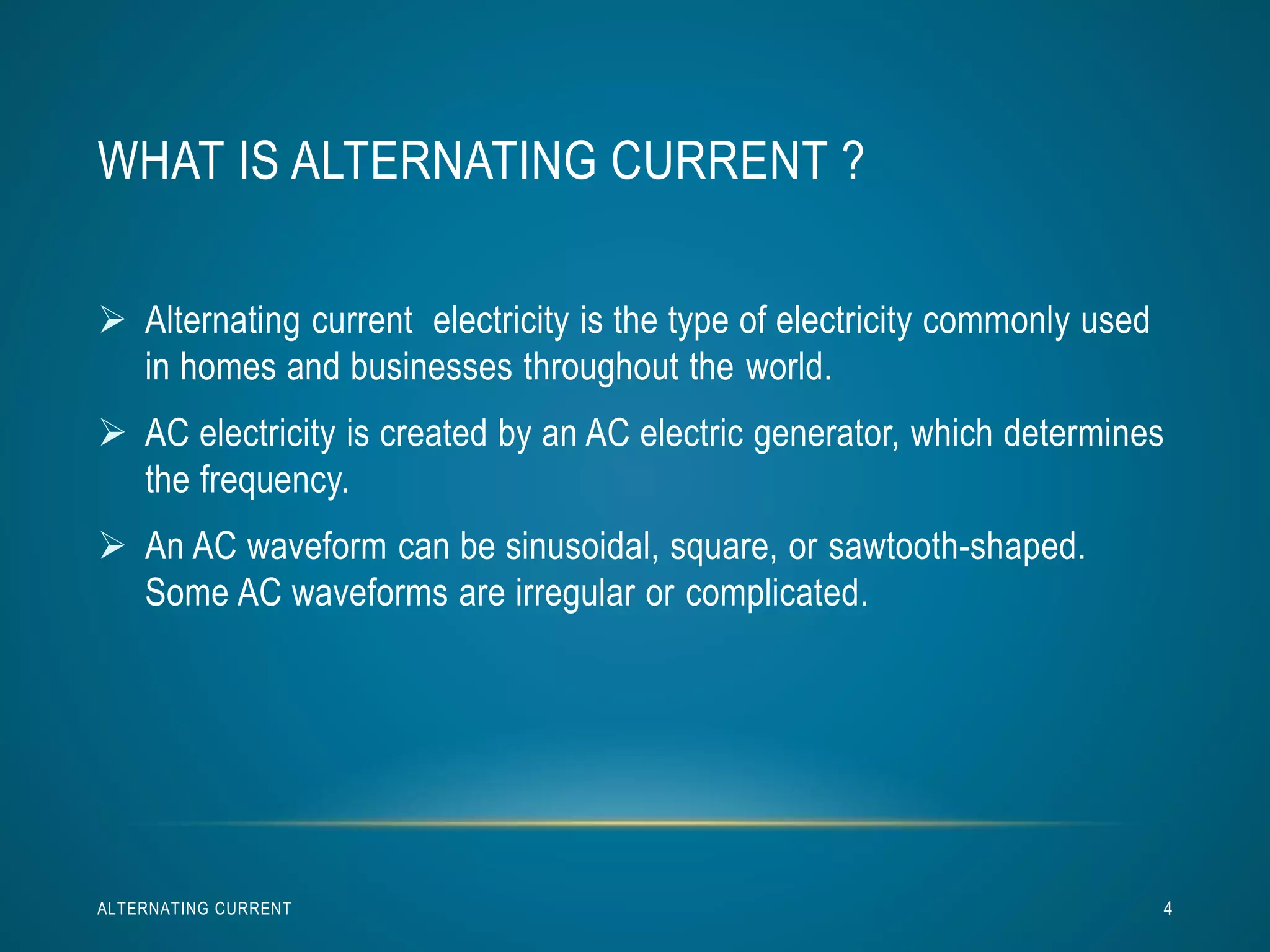 Alternating current | PPTX
