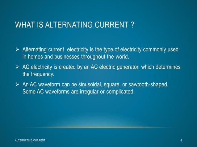 Alternating current | PPTX