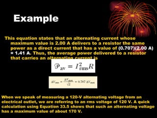 Alternating current circuits | PPT