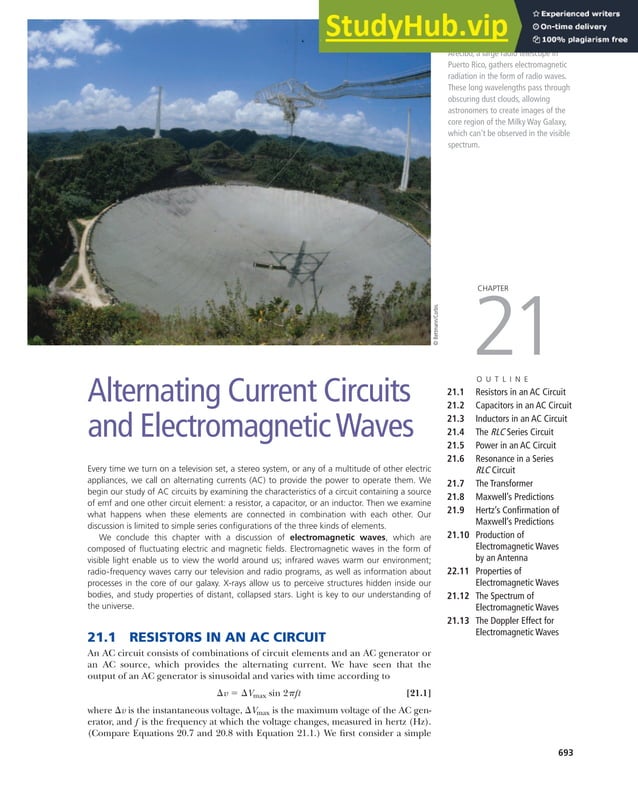 Alternating Current Circuits And Electromagnetic Waves | PDF