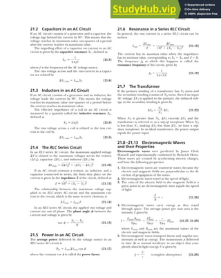 Alternating Current Circuits And Electromagnetic Waves | PDF