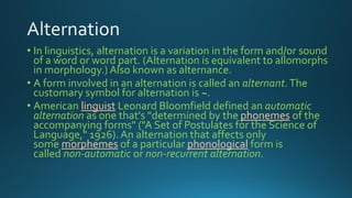 Alternation | PDF