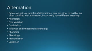 Alternation | PPT