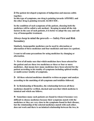 ALTERNATION OF Homoeopathic remedies ENGLISH_pdf | PDF | Alternative ...