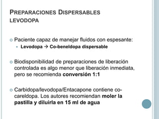 Alternativas de administracion farmacos parkinson | PPTX