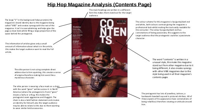 Music Magazine Contents Page Analysis