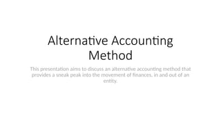 alternative accounting method with SWOT analysis.pptx
