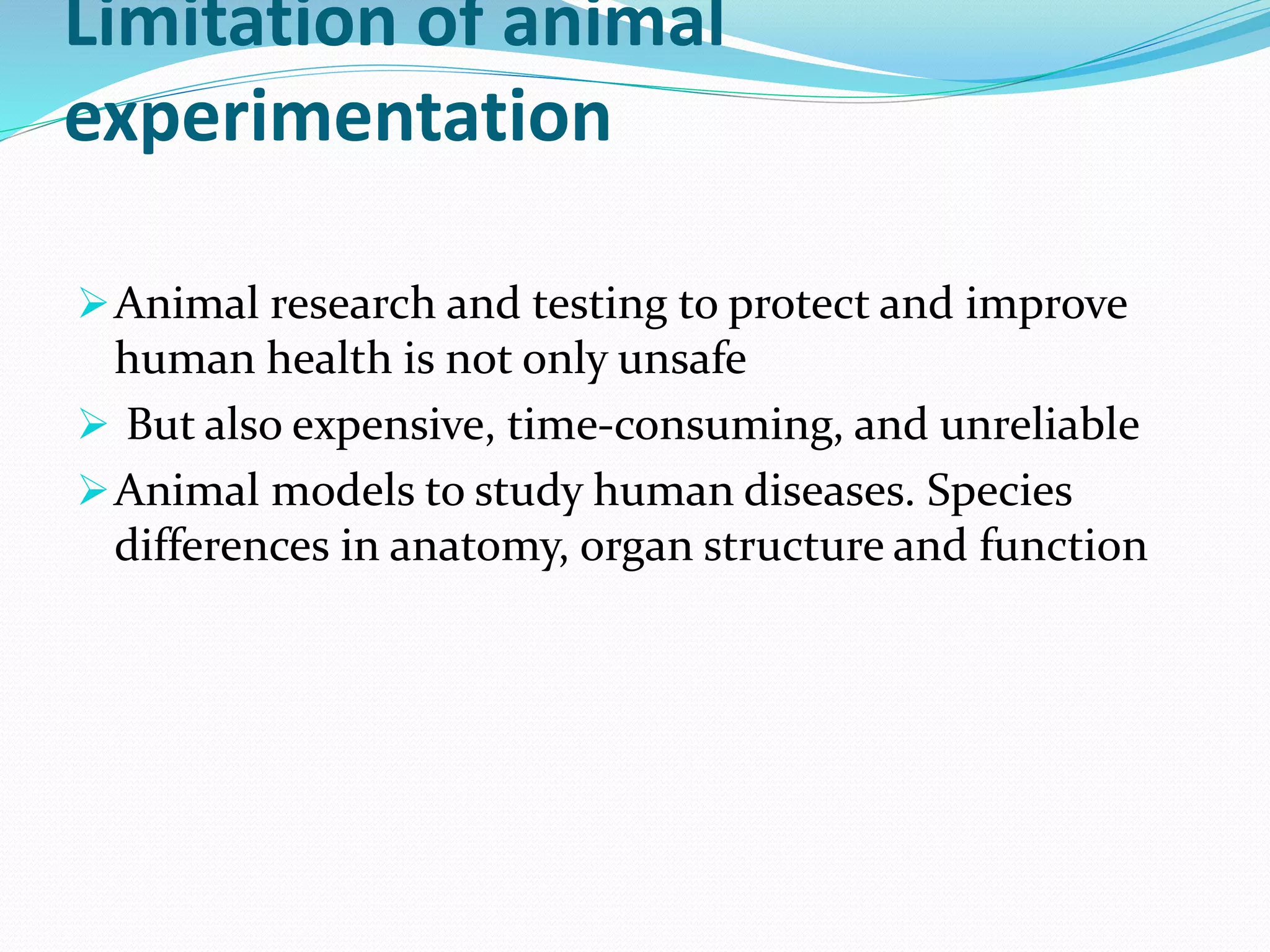 Alternative animal experimentation technique | PPTX