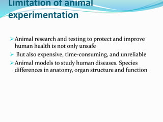 Alternative animal experimentation technique | PPTX | Chemistry | Science