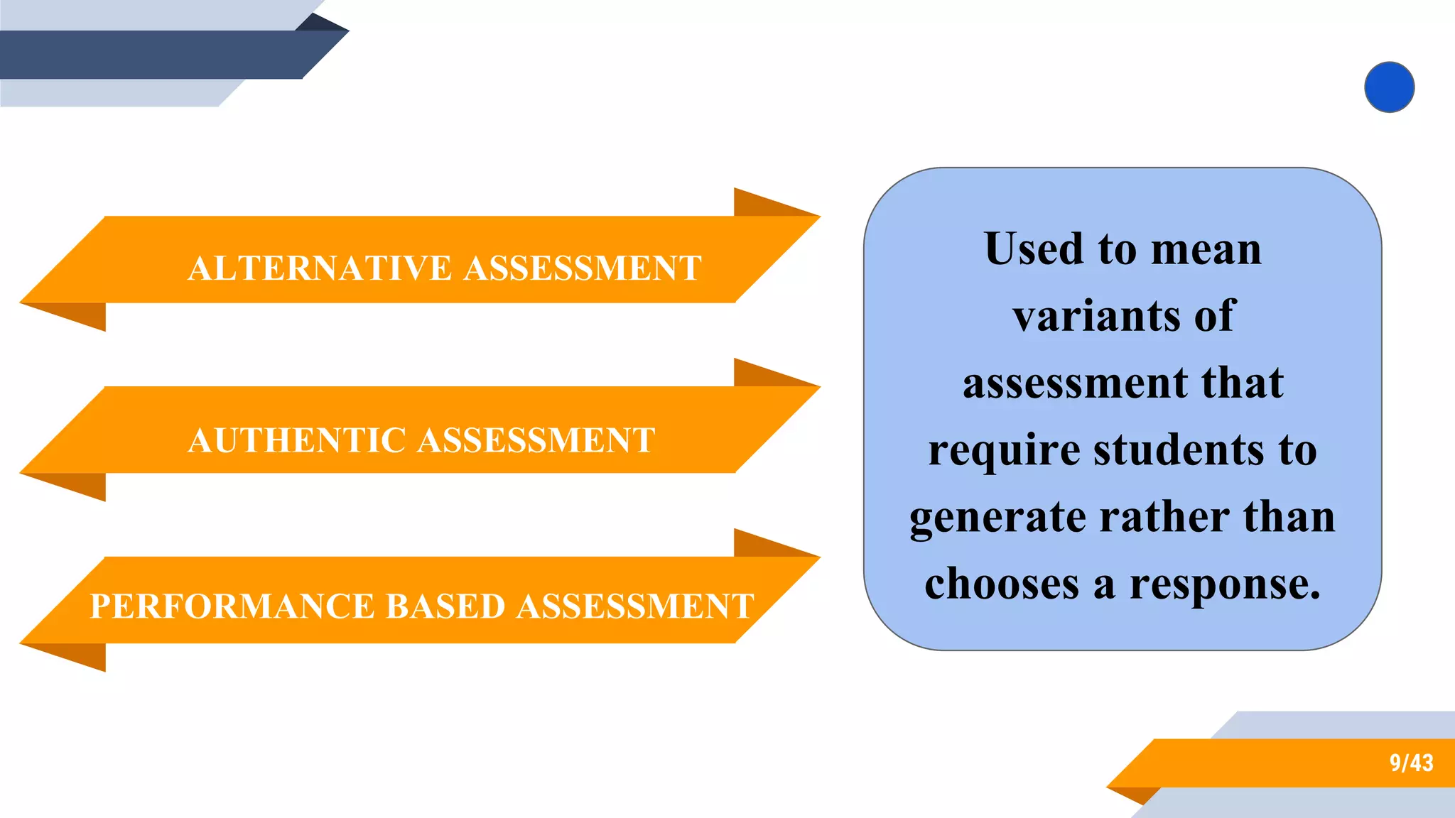 Alternative assessment | PPTX