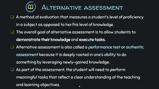 Alternative assessment | PPT