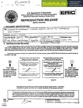 Alternative Assessment Directed Creative Writing For Intermediate Level ...