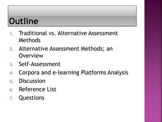 Alternative Assessment Methods Presentation | PPTX