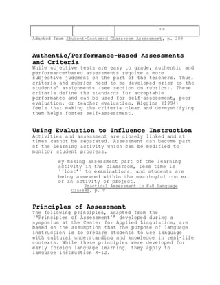 Alternative means of assessments and evaluations in inclusive classrooms | DOCX