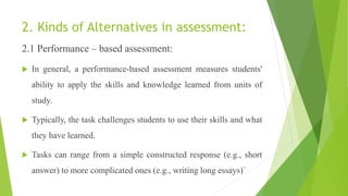 Alternative assessments | PPTX